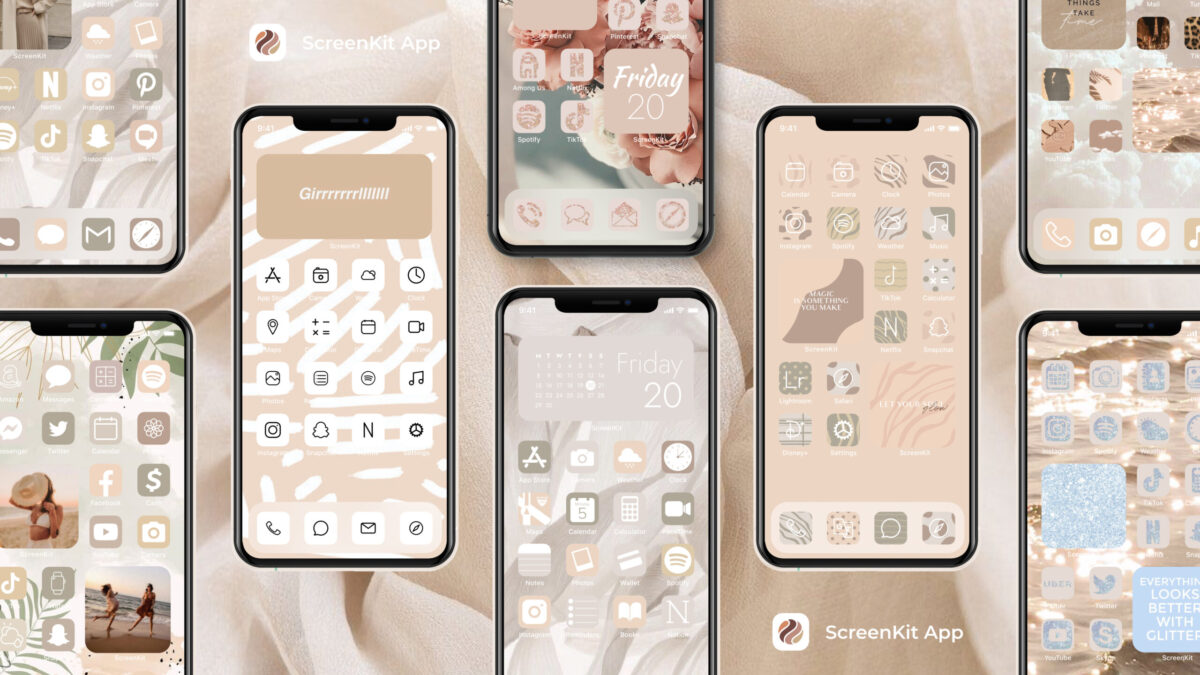 Neutral Aesthetic iPhone Themes & App Icons - Screen Kit™