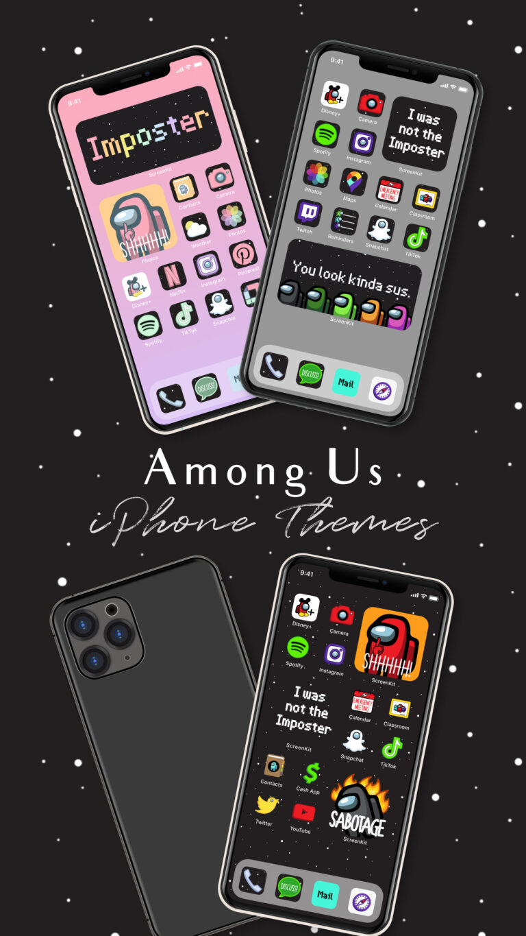 Among Us Aesthetic iPhone Themes & App Icons - Screen Kit™